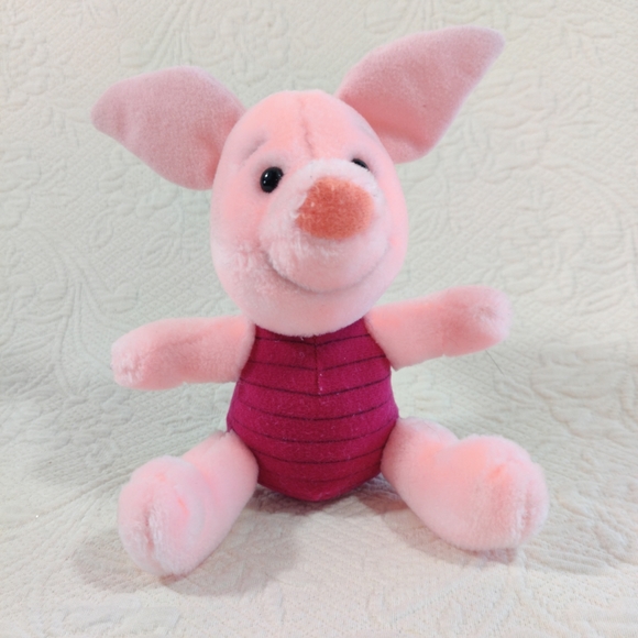 Disney | Toys | Vintage Walt Disney World Piglet Plush Stuffed Animal ...